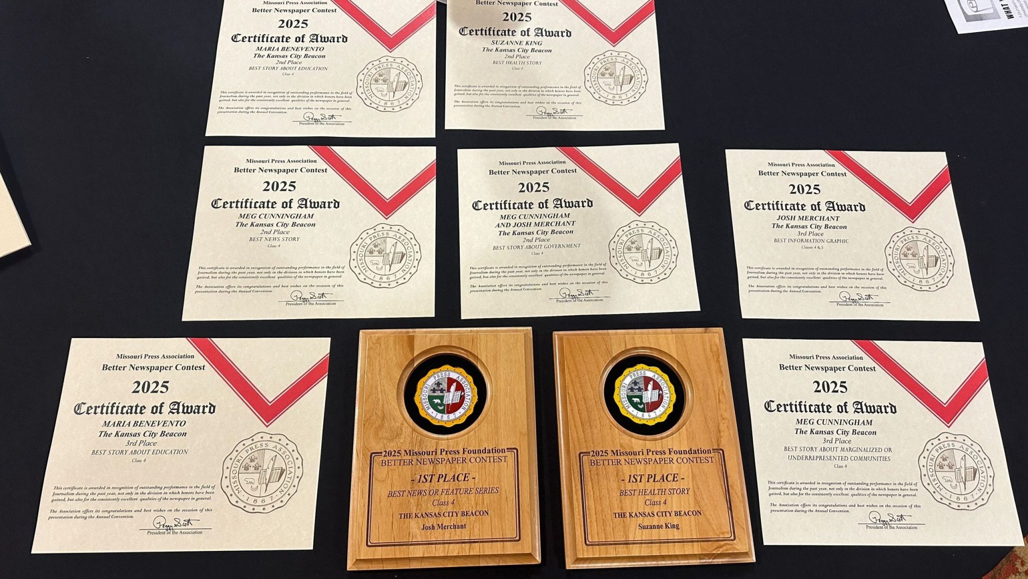 The Beacon earns nine Missouri Press Association awards